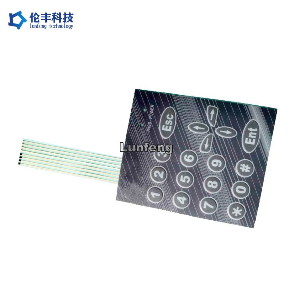 Self Adhesive Flat Membrane Keyboard , Membrane Switch Keyboard OEM ODM